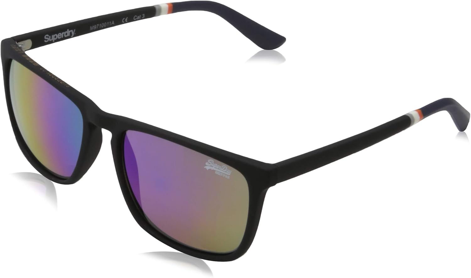 Superdry Men's Alumni Sunglasses, Multicolour (Rubberised Black/triple ...