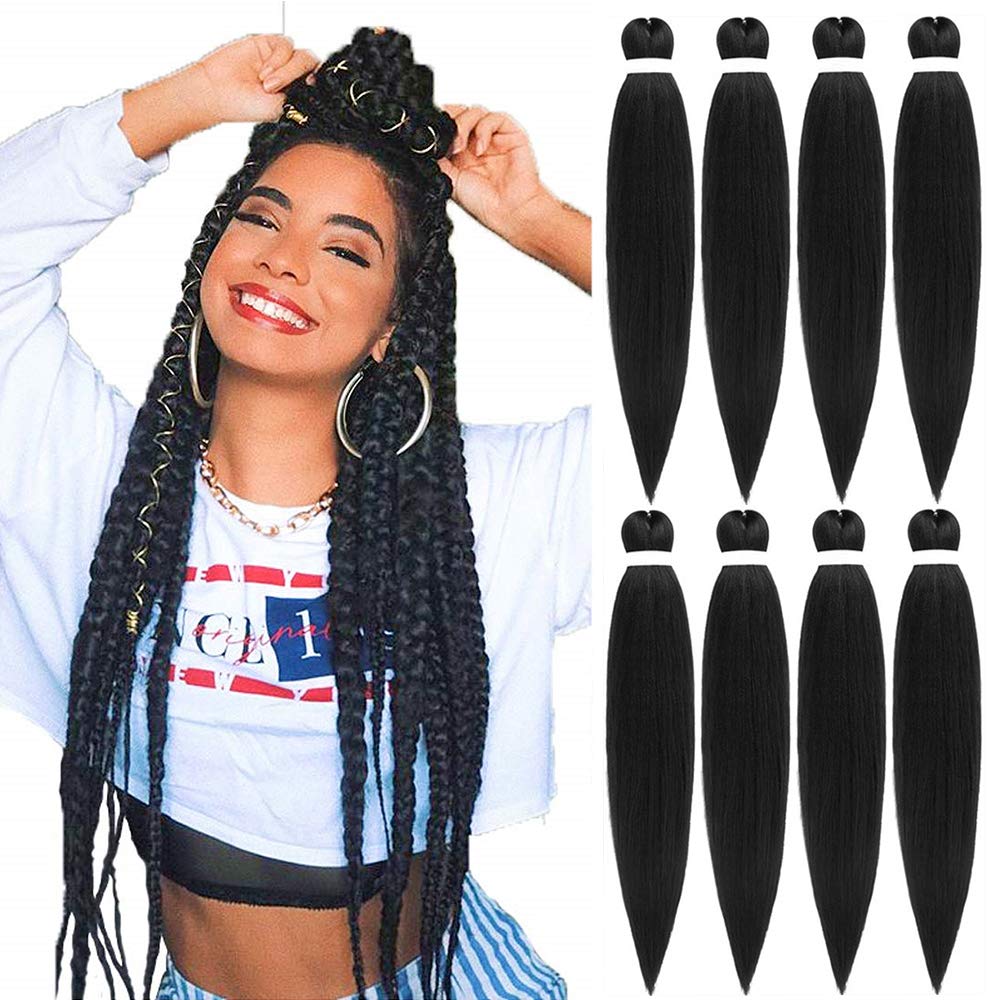 Buy 26 Inch Black Braiding Hair Pre Stretched Easy Braid Hair 8 Bundles buy-26-inch-black-braiding-hair-pre-stretched-easy-braid-hair-8-bundles