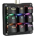 Amazon.com: Macro Keypad 9 Keys Mechanical Keyboard Mini One Handed RGB Backlit Portable ...