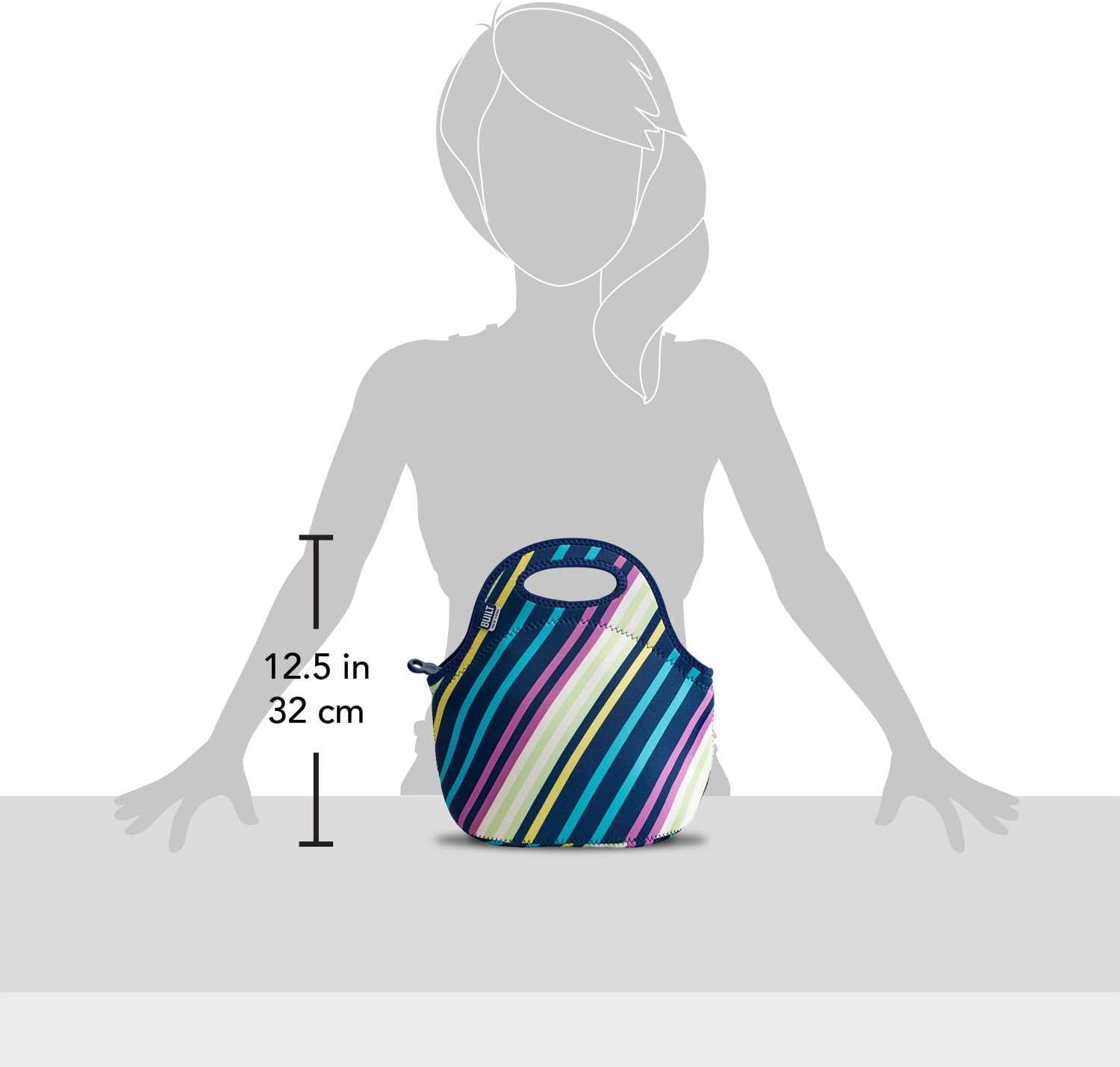 BUILT “Gourmet Getaway” Lunch Tote with Montauk stripes, Multi-Colour ...