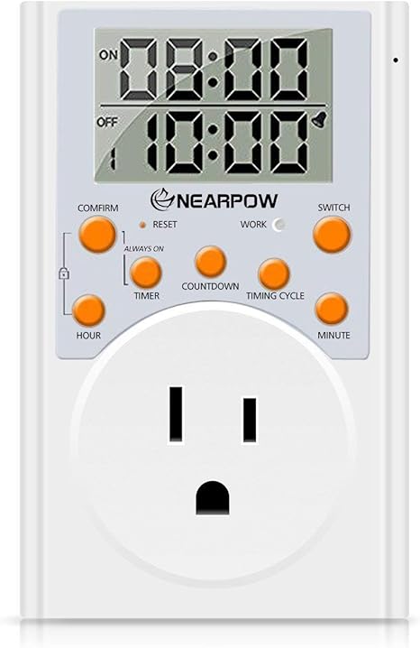 Timer Outlet, Nearpow Multifunctional Infinite Cycle Programmable Plug ...