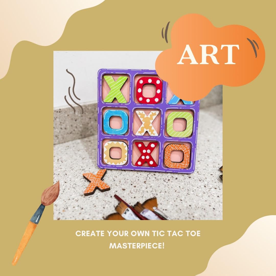 Mua Tic Tac Toe Game, Versatile Boho Natural Wood Tic Tac Toe Board for ...