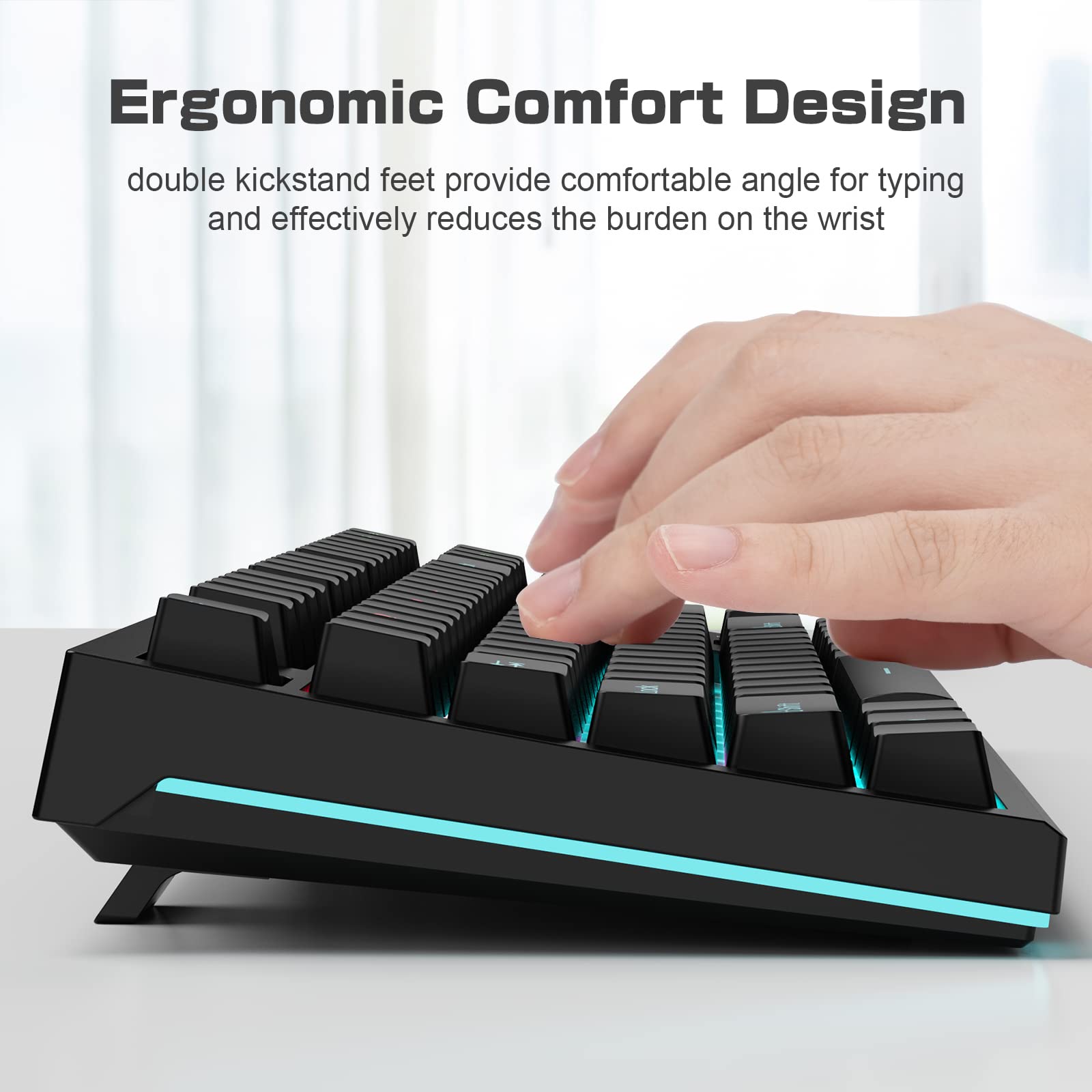 Mua AULA Mechanical Keyboard, 87 Keys RGB Backlight Gaming Keyboard, Compact Wired Computer ...