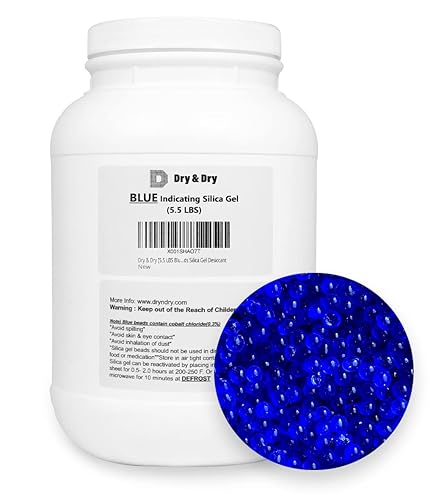 Dry & Dry [5.5 LBS Blue Premium Indicating Silica Gel Beads(Industry ...