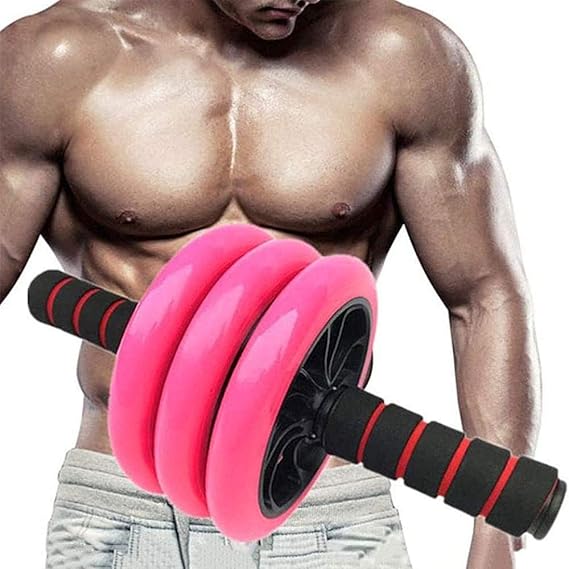 Portable Abdominal Wheel, Comfortable Non-slip 3 Wheels Abdominal Wheel ...