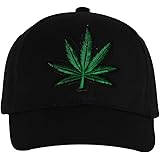Marijuana Leaf Hat Cap - Black at Amazon Women’s Clothing store: Sun Hats