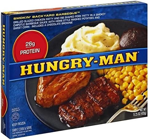 HUNGRY MAN TV SMOKIN' BACKYARD BARBEQUE DINNER 1 LB PACK OF 3 | Pricepulse