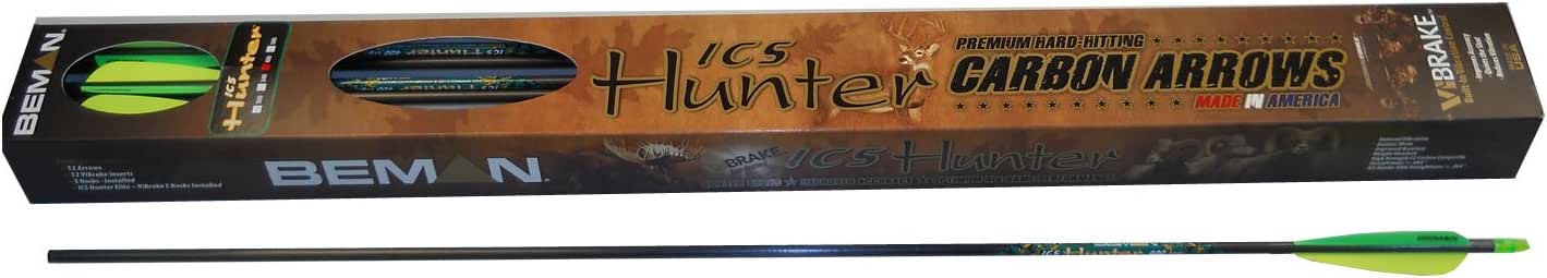 Beman ICS Hunter Size 340 Dozen Arrows with 4-Inch Vanes, Hunting ...