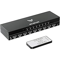 Amazon.com: HDMI Switch Box - HDMI Switcher- 8 in 1 Out HDMI Switch with Remote, 4K 8-Port HDMI ...
