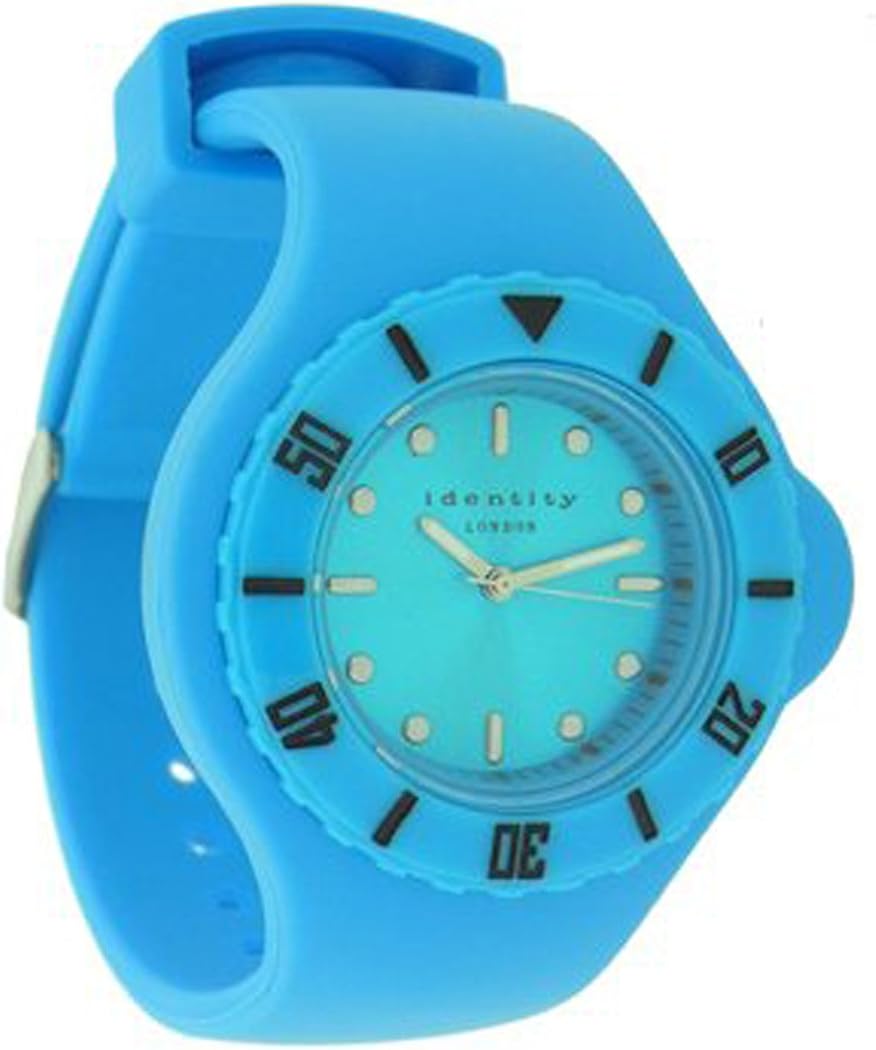 Identity London Blue White Women's Watch with Blue Silicone Strap ...