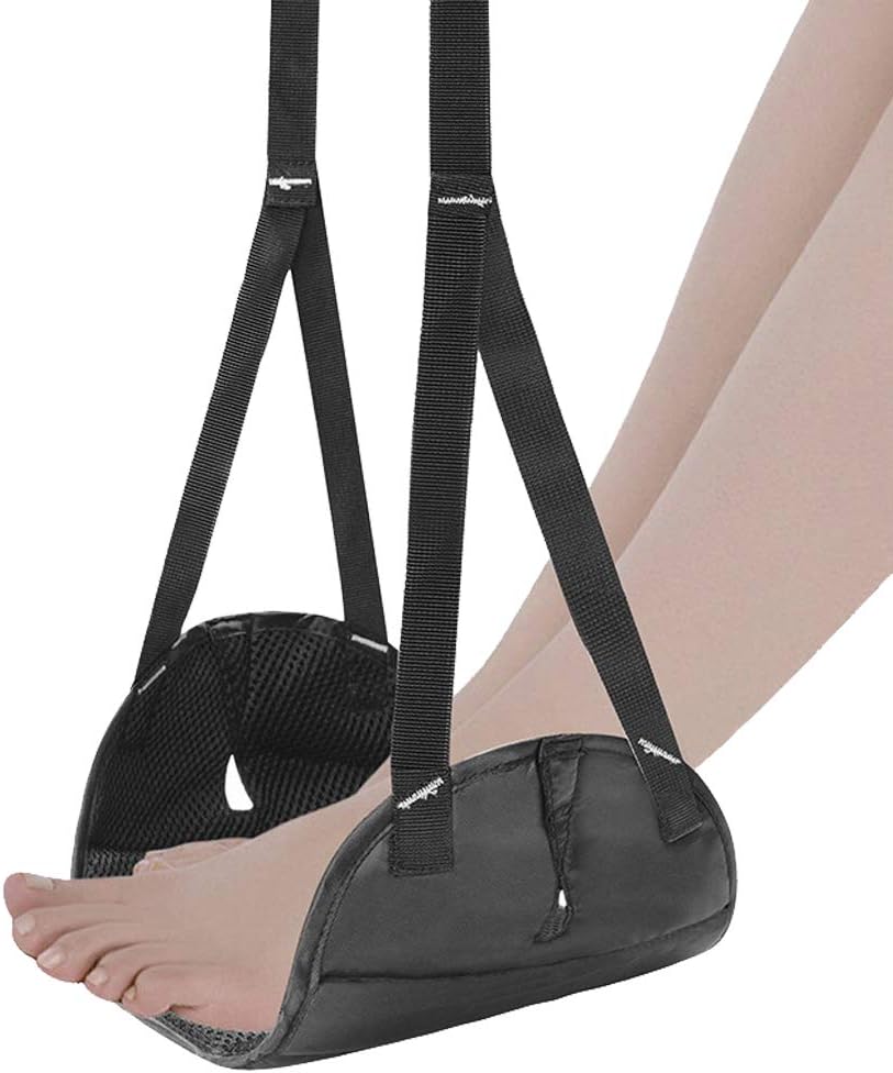 DXIA Travel Foot Rest, Foot Hammock Airplane Footrest, Portable ...