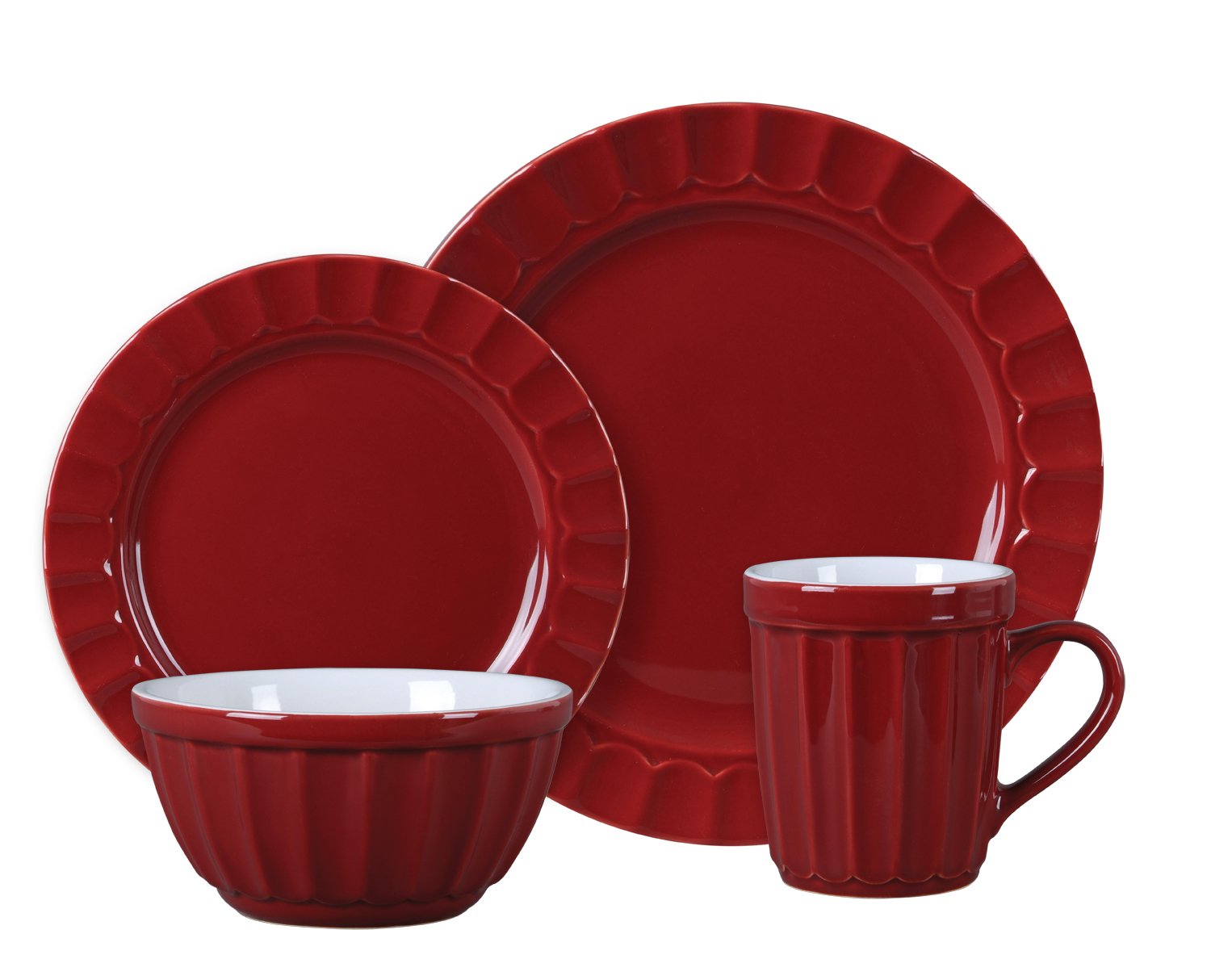 Amazon.com | Gibson Montcrest 16-Piece Stoneware Dinnerware Set ...