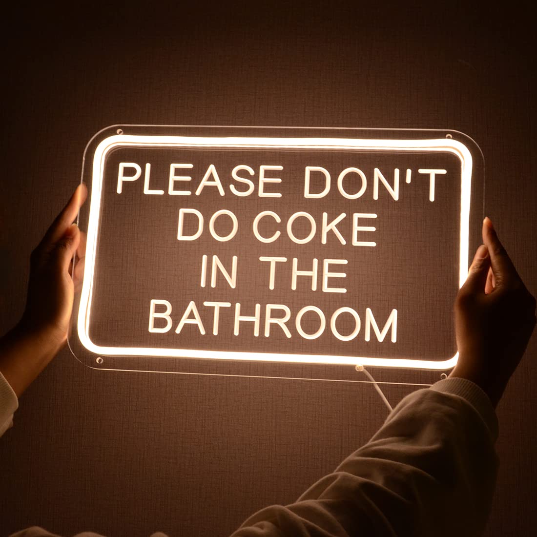 Planzo Please Don't Do Coke In The Bathroom LED Neon Sign USB Bedroom ...