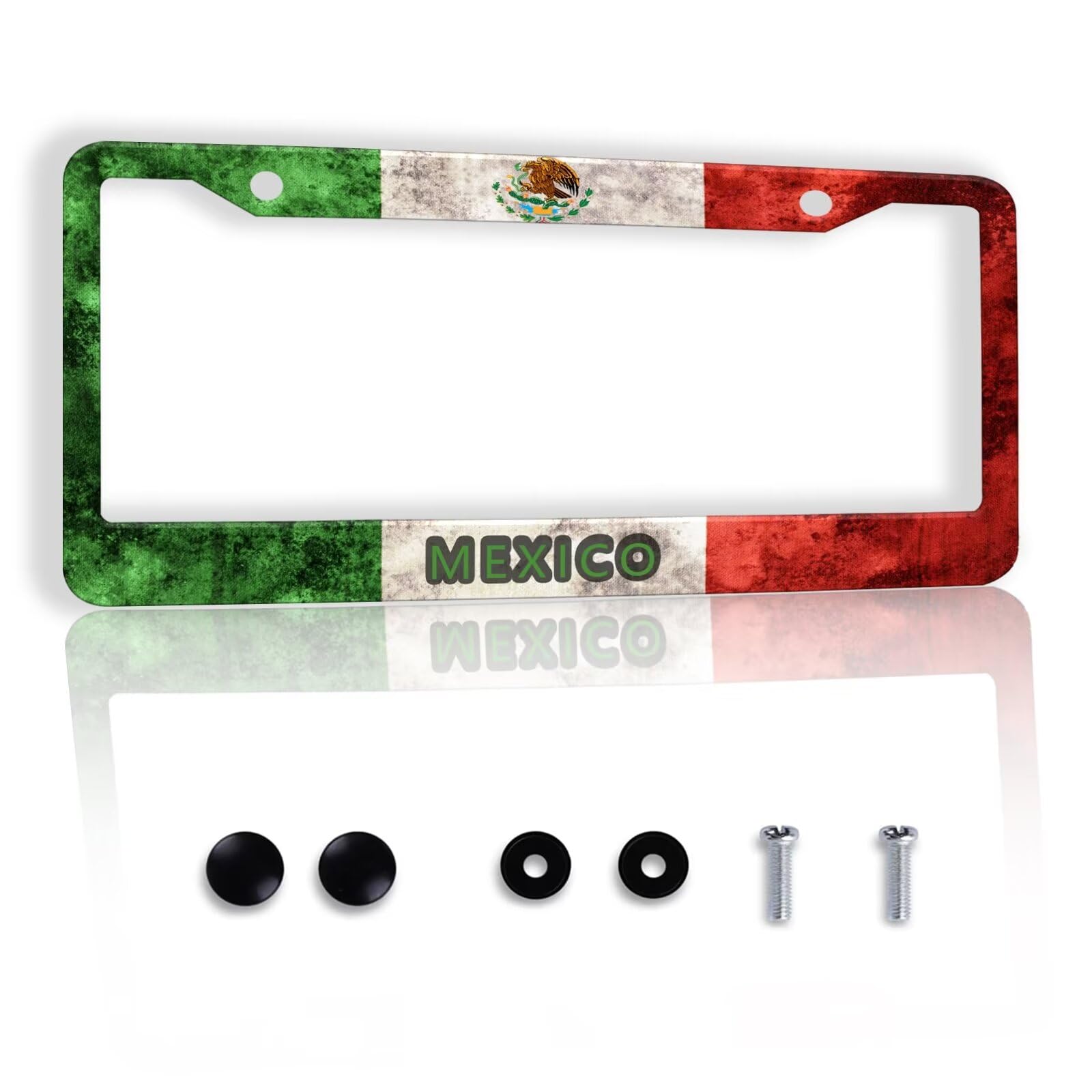 Vintage Mexican Flag License Plate Frame-1Pcs Mexico License Plate ...