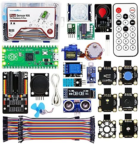 سعر Yahboom Raspberry Pi Pico Sensor Starter Kit with Pi Pico 21pcs Electronic Modules ...