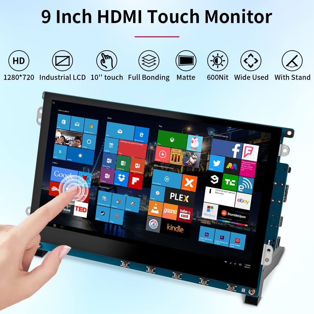 Mua 9 Inch Touch Screen Display for Raspberry Pi,1280 x 720/ Anti-Glare ...