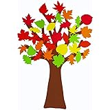 Supla Fall Tree of Thanks Craft Kit Felt Fall Tree Board with 52 pcs ...