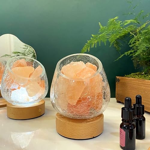 Battery Operated Salt Lamp Pink Salt Lamp HISUNY 100% Himalayan