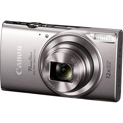 Canon PowerShot ELPH 360 Digital Camera w/ 12x Optical Zoom and Image ...