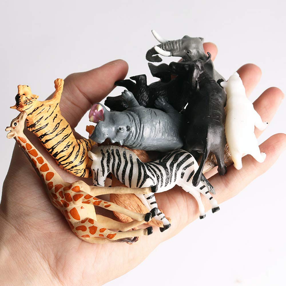 Mua 12 PCS Realistic Small Wild Animal Figures, Plastic Safari Animal ...