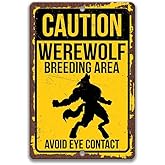 Amazon.com: Werewolf Sign, Werewolf Breeding Area, Werewolf Gift, Urban ...