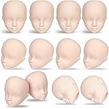 Amazon.com: DoubleWood 10pcs 1/6 Doll Head Soft Plastic Toy Doll ...