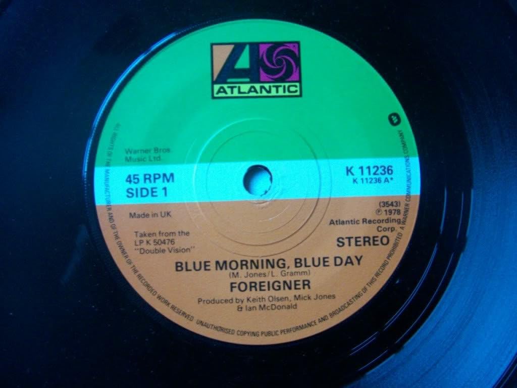 FOREIGNER Blue Morning Blue Day UK 7" 45: Amazon.co.uk: CDs & Vinyl