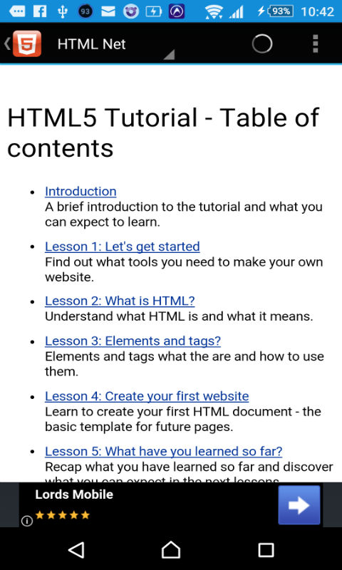 Free HTML Tutorials:Amazon.com:Appstore for Android