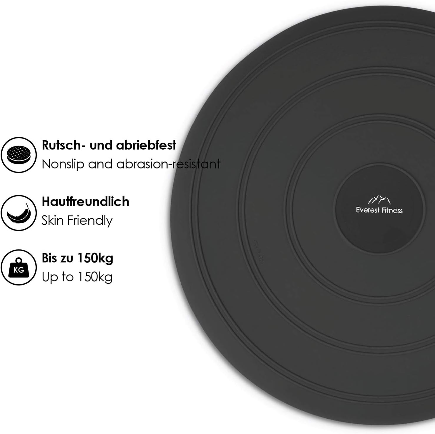 EVEREST FITNESS wobble cushion, air-filled, Ø 33 cm, air pump included ...