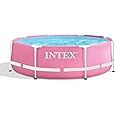 Amazon.com: Intex 8ft x 2.5ft Round Metal Frame Above Ground Swimming ...
