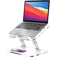 AboveTEK Premium Acrylic Monitor Stand, Large Size Monitor Riser/Clear ...