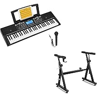 Amazon.com: Donner DEK-610 61 Key Keyboard Piano + Donner Z-style Heavy-Duty Piano Stand ...