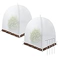 Amazon.com : 2 Pcs Winter Plant Covers with Stakes, Frost Protection ...