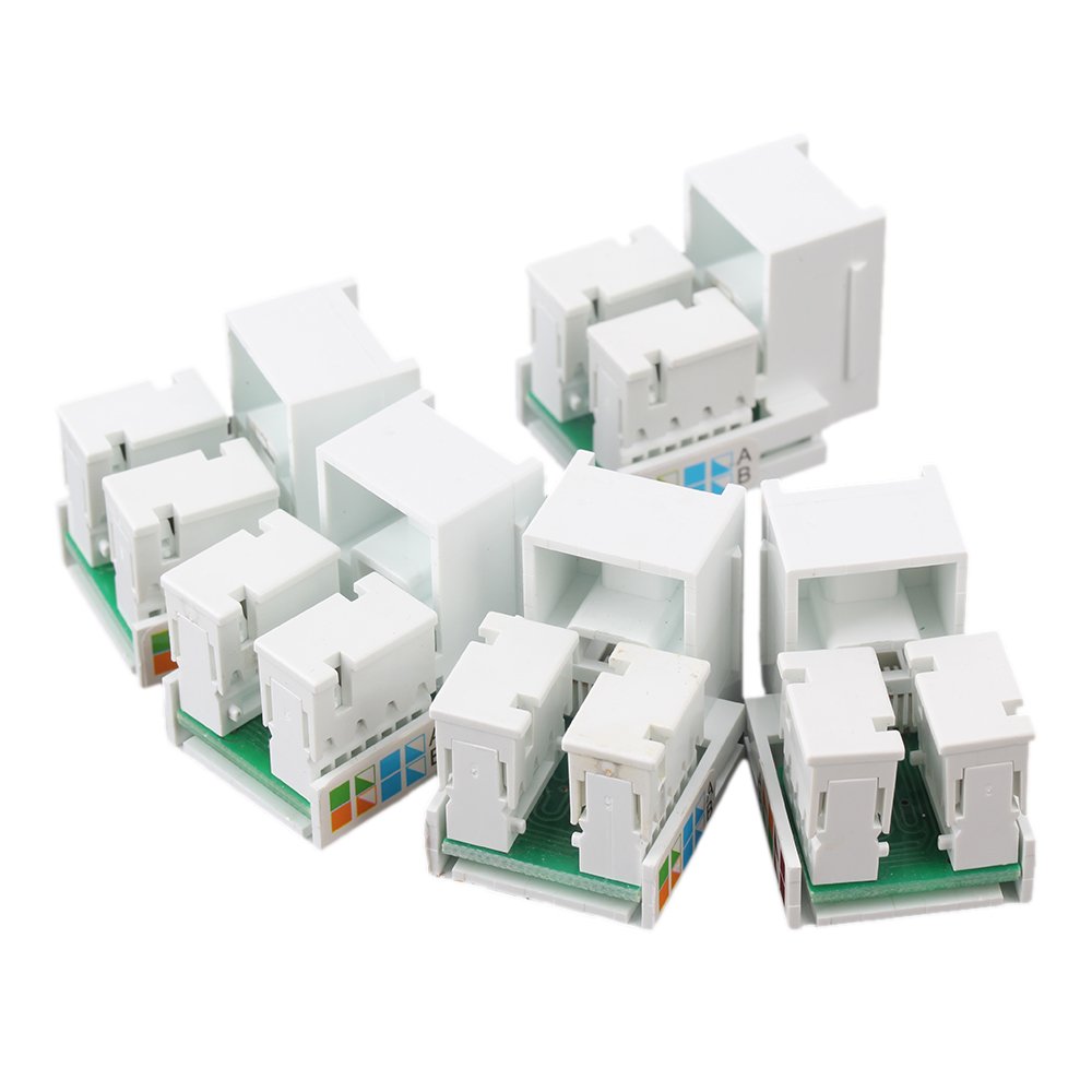 Amazon.com: 5pcs RJ45 Cat5e LAN Network Cable Module Wall Plug Outlet ...
