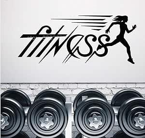 Fitness Sports Running Girl Gym Letrero Logo Vinilos decorativos de ...