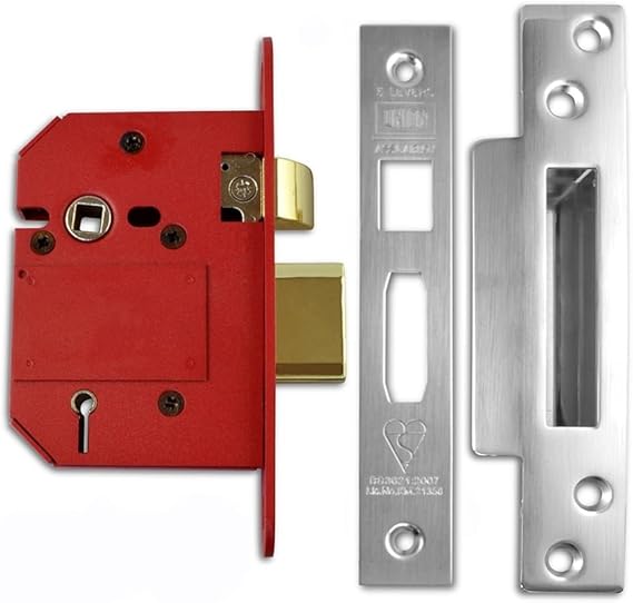 Union Locks Strongbolt 2200S BS 5-Lever Mortice Sash Lock 81mm - Satin ...