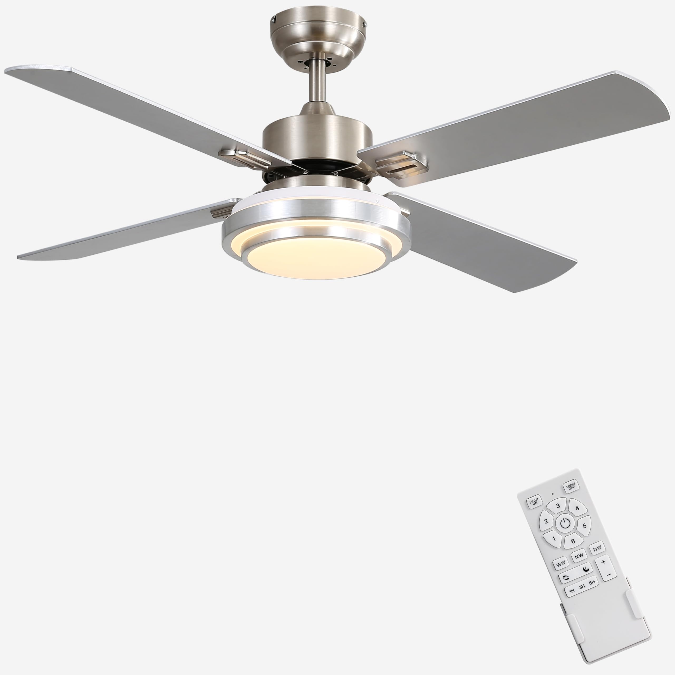 *LIKE NEW* FINXIN Indoor Ceiling Fan Light Fixtures Remote LED 48 ...