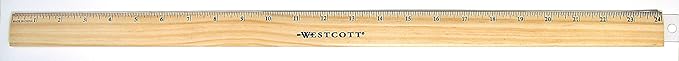Amazon.com : Westcott Wood Ruler With Hang Tab and Single Metal Edge ...