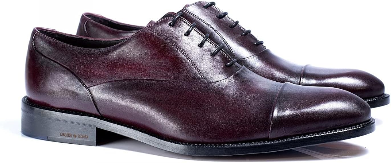 Oxford en cuir finition à la main couleur bordeaux: Amazon.fr ...
