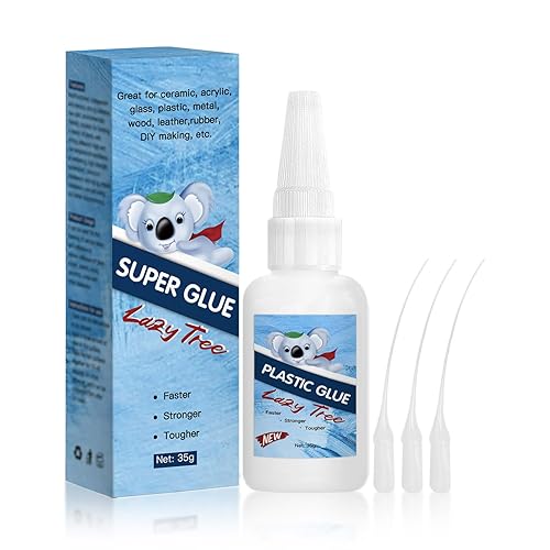 50g Plastic Glue, Ultra-Strong Clear Adhesive, Clear Instant Super Glue ...