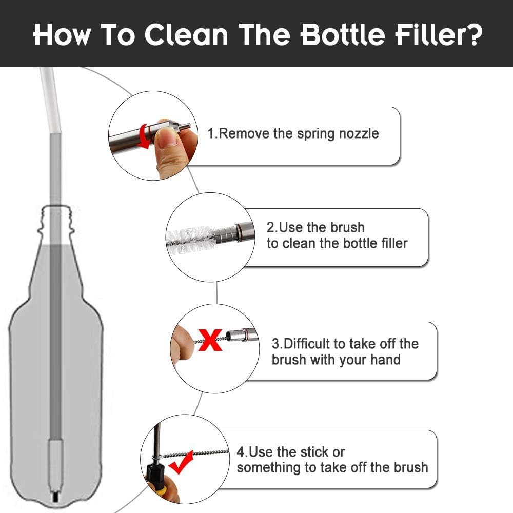 Magiin 304 Stainless Steel Beer Bottling Stick, 14″ Length Spring ...