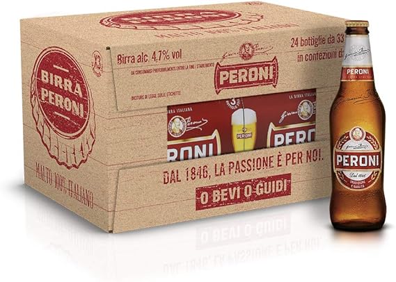 Peroni Red - 330cl x 24 Bottles in a Pack - 4.7% ABV - Authentically ...
