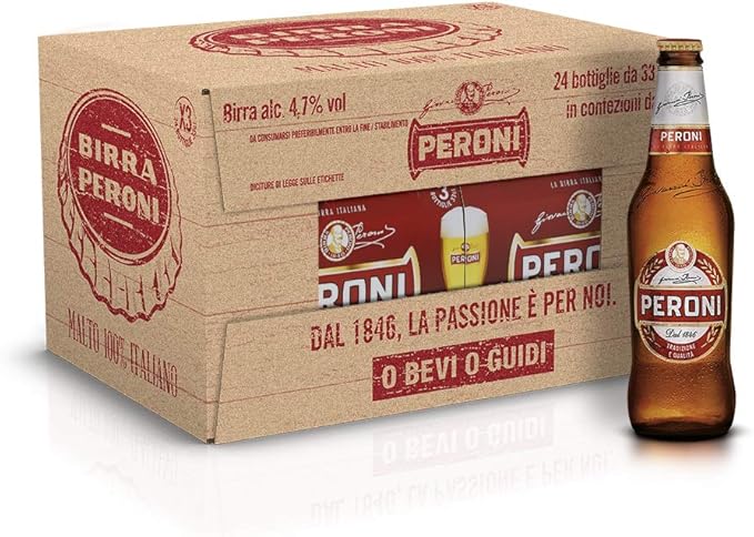 Peroni Red - 330cl x 24 Bottles in a Pack - 4.7% ABV - Authentically ...