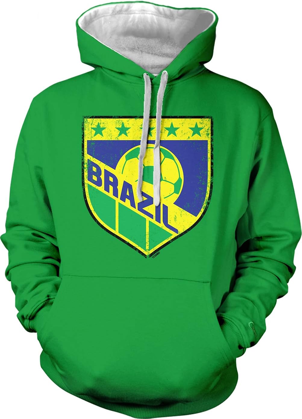 Amazon.com: Brazil Crest - Soccer Futbol Sports Unisex Hoodie ...