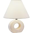 ORE International 624 12-Inch Ceramic Table Lamp, Ivory with Coolie ...