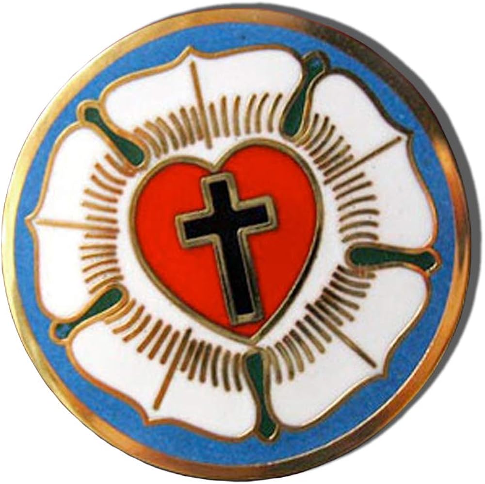 Amazon.com: LUTHER ROSE SEAL LUTHERAN SYMBOL CHRISTIAN CROSS GOLD ...