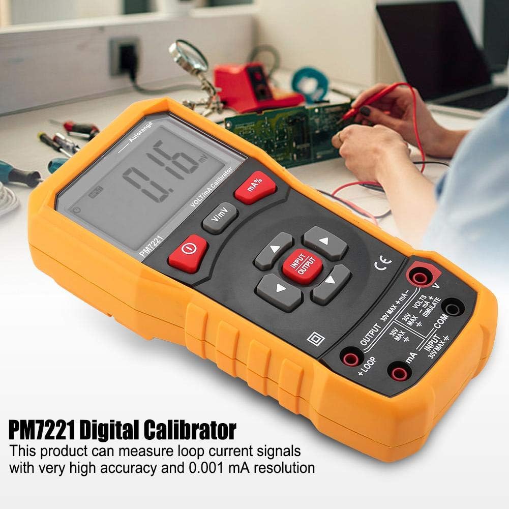 Loop Calibrator, PEAKMETER PM7221 DC Voltage Current Digital Calibrator ...