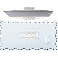 Amazon.com: Hahafelt Scalloped Desk Mat Large Scalloped Piping Cute ...