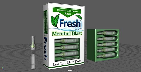 FRESH MENTHOL BLAST Cigarette filters 20 Packs = 400 Menthol Capsule ...