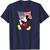 Amazon.com: Disney Mickey Mouse Americana Flag T-Shirt : Clothing ...